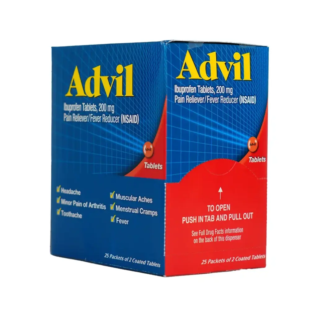 Advil Regular Dispenser 25 x 2S - Fast Pain Relief | NEPA Wholesale