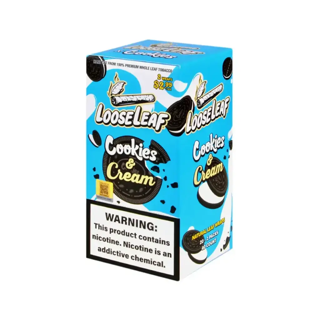 LOOSE LEAF 20-2 PACKS COOKIES & CREAM | NEPA Wholesale
