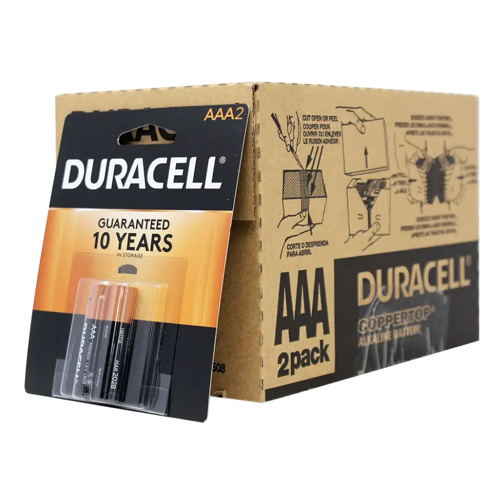 DURACELL AAA 2PK 18 CT COPPER TOP | NEPA Wholesale